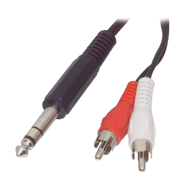 Kabl 2xRCA M - 6.3mm ST M, 1.5m