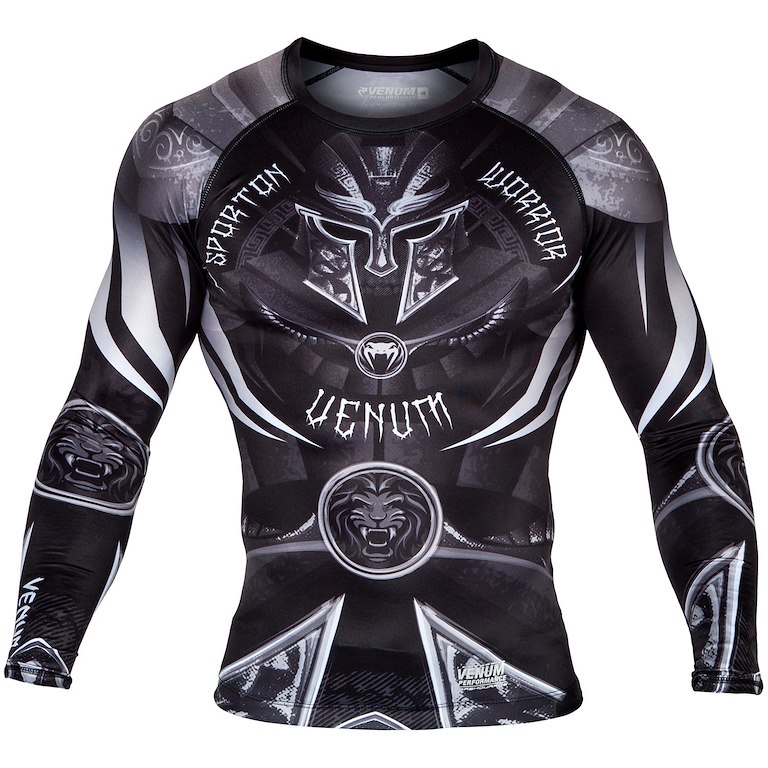 VENUM GLADIATOR 3.0 RASH GUARD BLACK/WHITE – DUGI RUKAVI