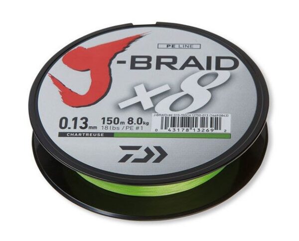 DAIWA J-BRAID X8 150m CHARTREUSE