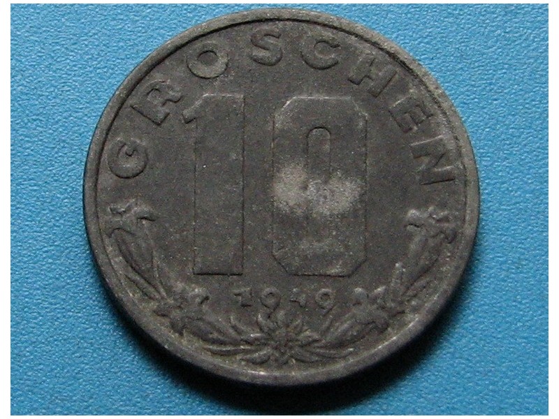 Austrija - 10 Groschen 1949