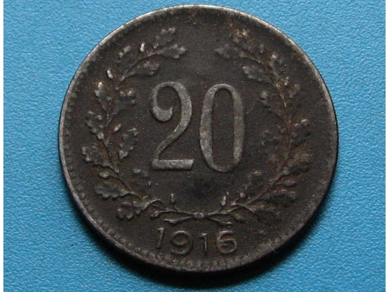 Austrija - 20 Heller - Karl I 1916