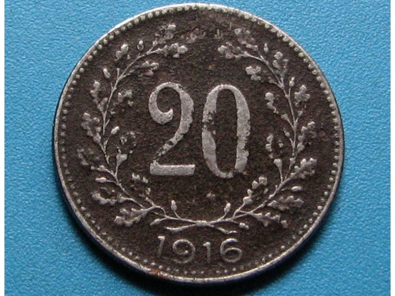 Austrija - 20 Heller - Karl I 1916