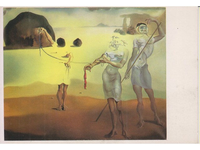 DALI / Enchanted beach with three fluid Graces