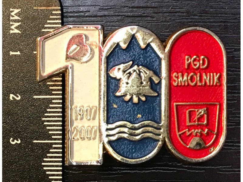 oznaka PGD Smolnik Slovenija 1907 - 2007.g.