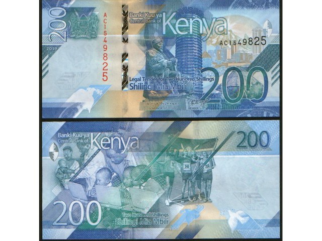 Kenya 200 Shilingi 2019. UNC.