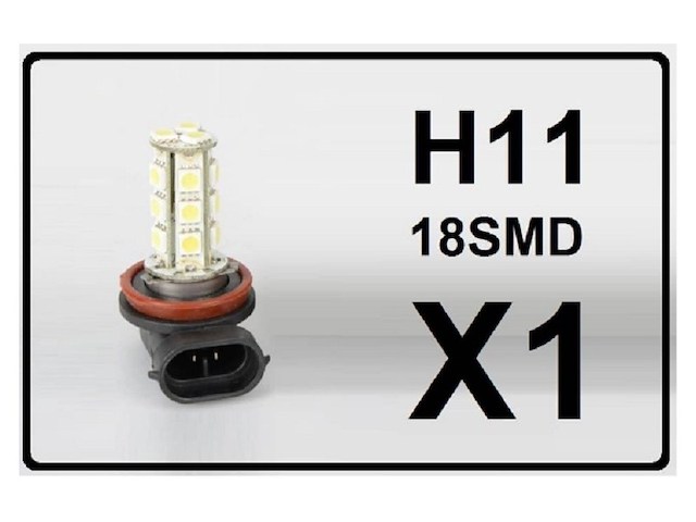 H11 LED Sijalica - 18 SMD dioda - 1 komad