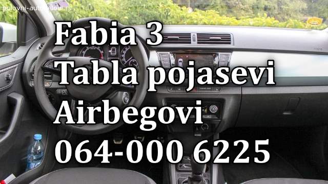 Škoda fabia 3 airbagovi, škoda fabia 3 pojasevi, škoda fabia