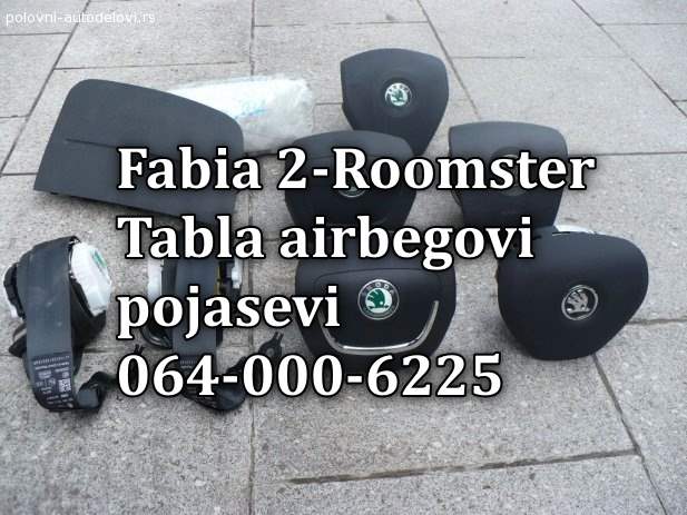 Škoda roomster airbegovi, škoda roomster pojasevi