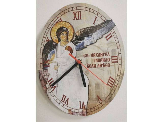 Zidni sat Beli anđeo 29.5cmx23,5 cm
