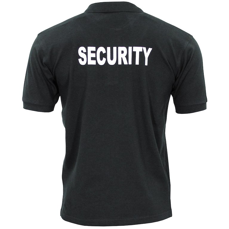 Majica Polo crna SECURITY