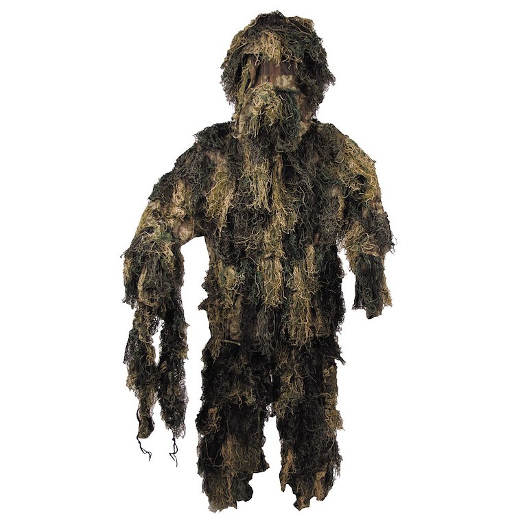 Ghillie odelo u woodland kamuflaži