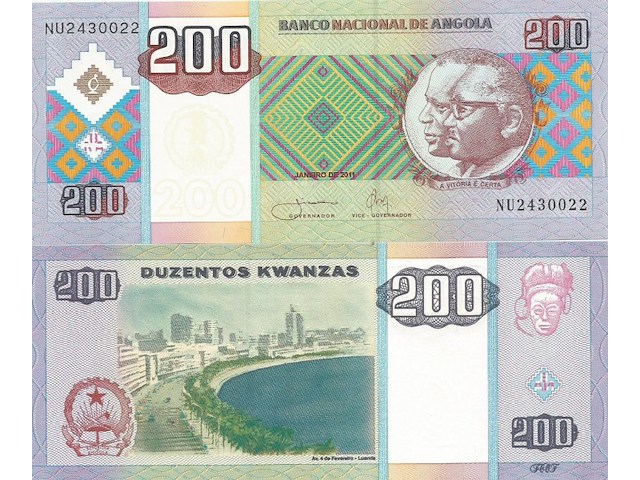 Angola 200 kwanzas 2011. UNC