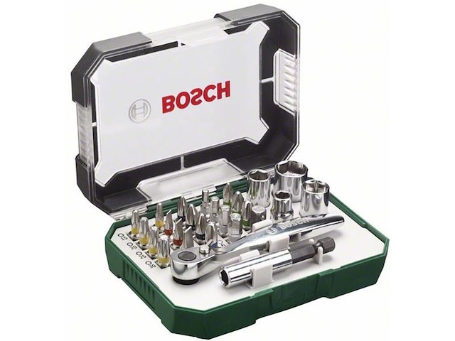 BOSCH - 26-DELNI SET BITOVA ODVRTAČA I ČEGRTALJKI