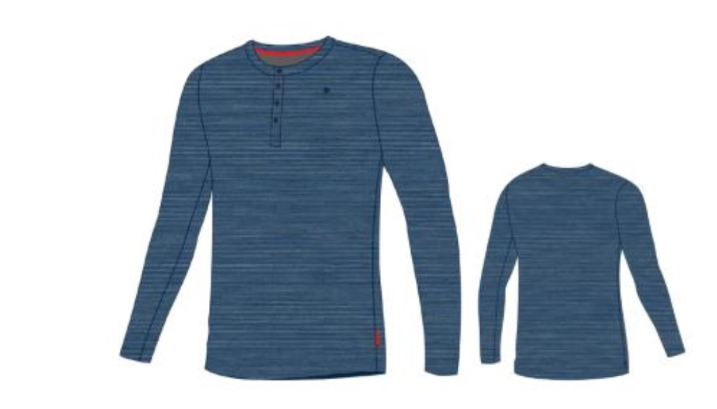 THER. MERINO LIFE M SHIRT LS BLUE J. S