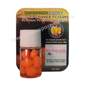 RICHWORTH "PEACH TROPICANO & N-BUTYRIC ACID"" ENTERPRISE TACKLE POP UP SWEETCORN