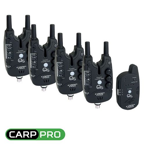 Carp Pro Q5 Bite Alarm Set 4+1