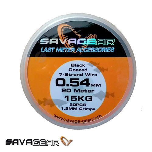 SavaGear Black Coated 1×7-Strand Wire 20m