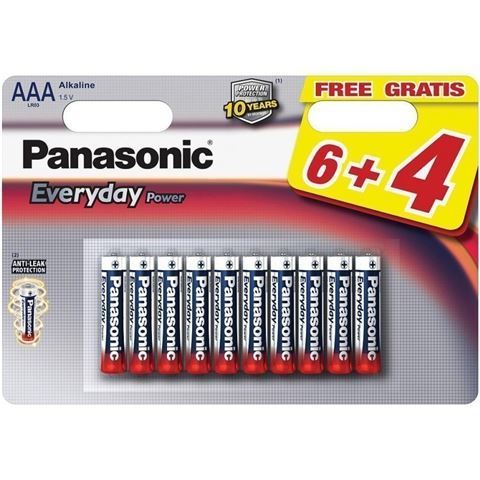 PANASONIC baterije LR03EPS/10BW-AAA 10 kom 6+4F Alkalne EverydayID EK000183441