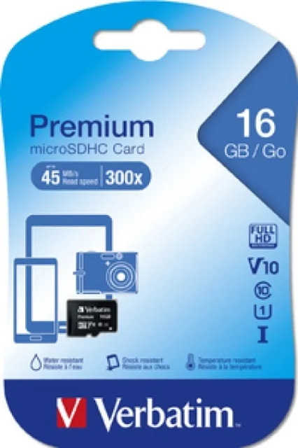 Verbatim 16GB MicroSDHC Class10 44010 ( MCV44010/Z )