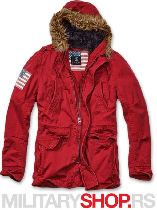 Parka zimska jakna Eksplorer Vintage crvene boje