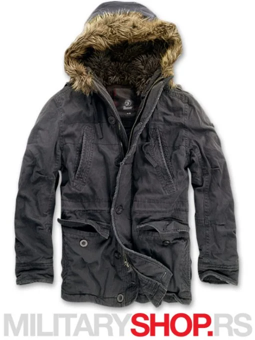 Parka zimska jakna Eksplorer Vintage crne boje