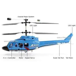 Helikopter na daljinsko upravljanje RTF A300 4ch 2.4GHz plavi E-SKY