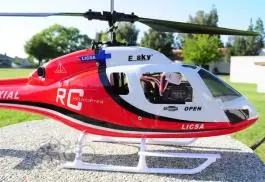 Helikopter na daljinsko upravljanje crveni RTF Big Lama E-Sky