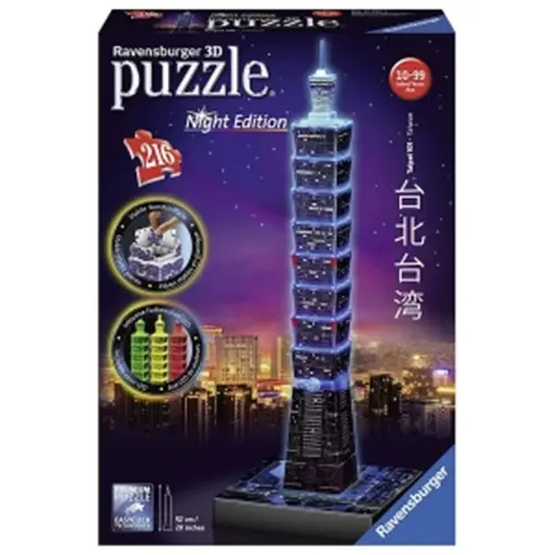 Ravensburger 3D puzzle - Finansijski centar Taipei 101 noćno izdanje (RA11149)