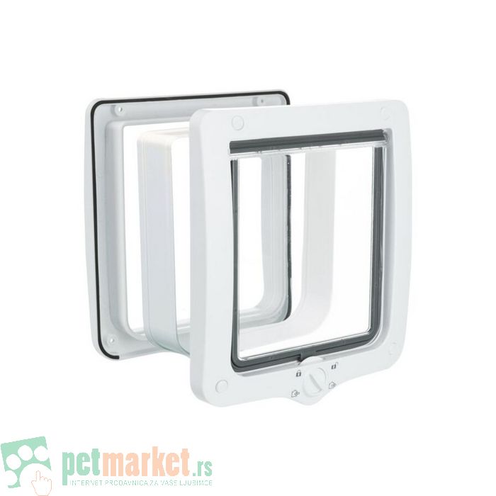 Trixie: Vrata za mačke i male pse 4-Way Flap Door White