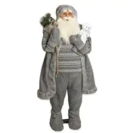 Deda Mraz sivi na razvlačenje sa vrećom 130 cm