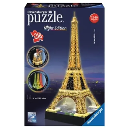 Ravensburger 3D puzzle - Ajfelov toranj noću (RA12579)