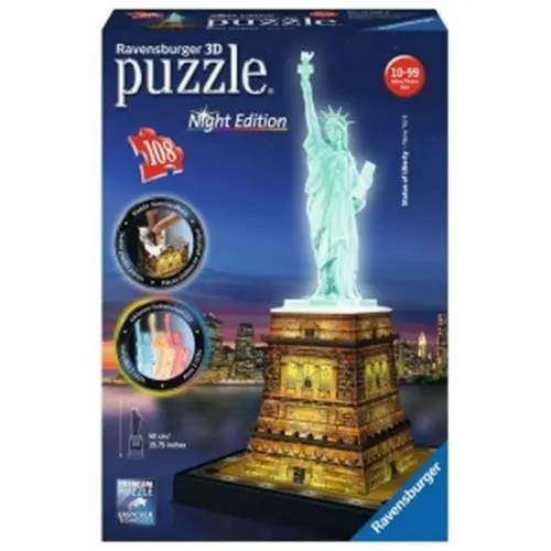 Ravensburger 3D puzzle - Statua Slobode noćno izdanje (RA12596)