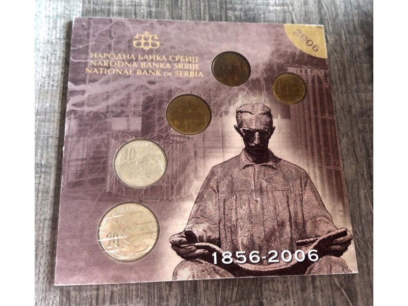 Nikola Tesla 2006 kovani novac komplet set UNC