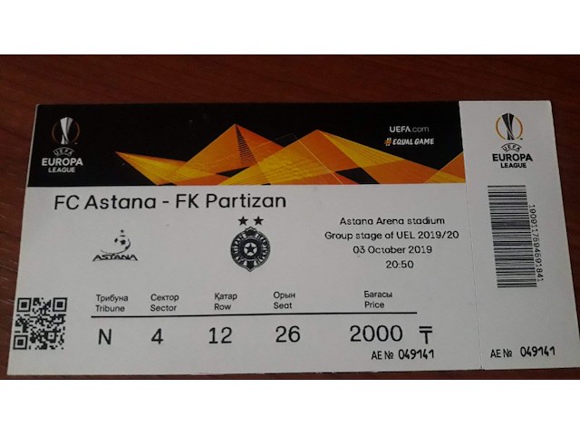Astana-Partizan 3.10.2019