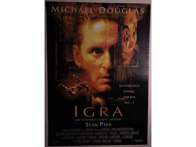IGRA (1997) :David Fincher Michael Douglas PLAKAT