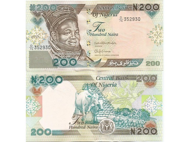 Nigeria 200 naira 2017. UNC