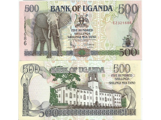 Uganda 500 shillingi 1998. UNC