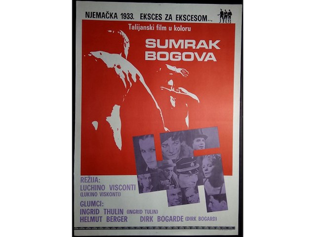 SUMRAK BOGOVA (1969) Viskonti FILMSKI PLAKAT