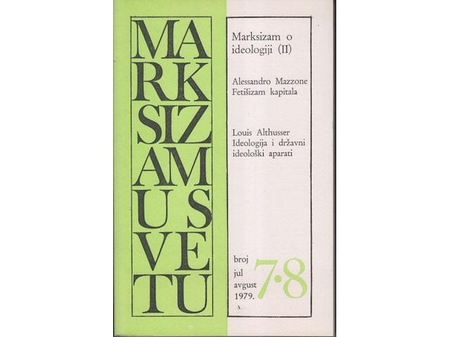 MARKSIZAM O IDEOLOGIJI (II) / Fašizam kapitala