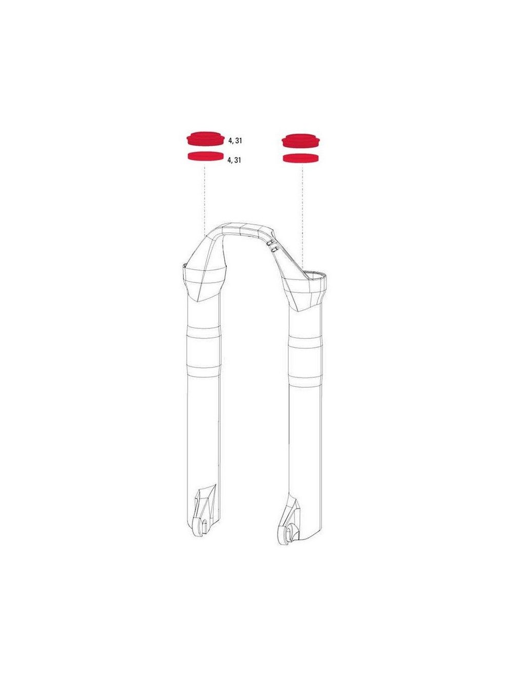 RockShox Seal / Wiper Kit za Reba 2012-2013 / SID 2011-2013