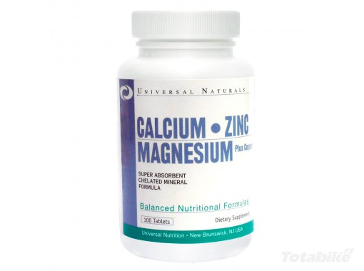 Universal Nutrition Calcium Zinc Magnesium 100 tab.