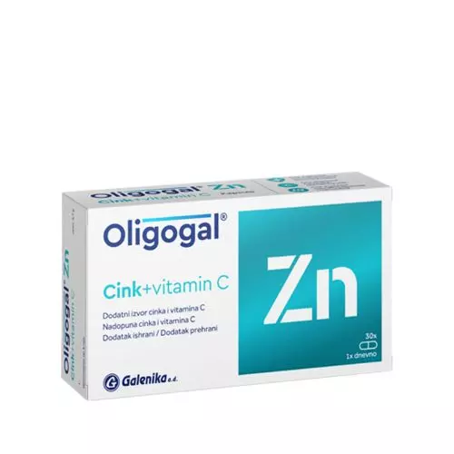 Galenika Oligogal Zn + vitamin C 30 kapsula