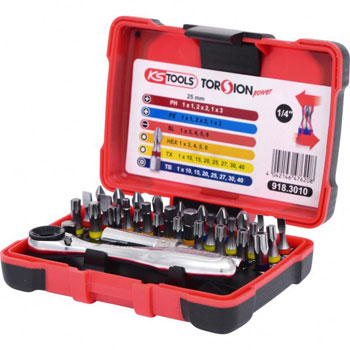 KS Tools bit box 32-delni 1/4" TORSIONpower 918.3010