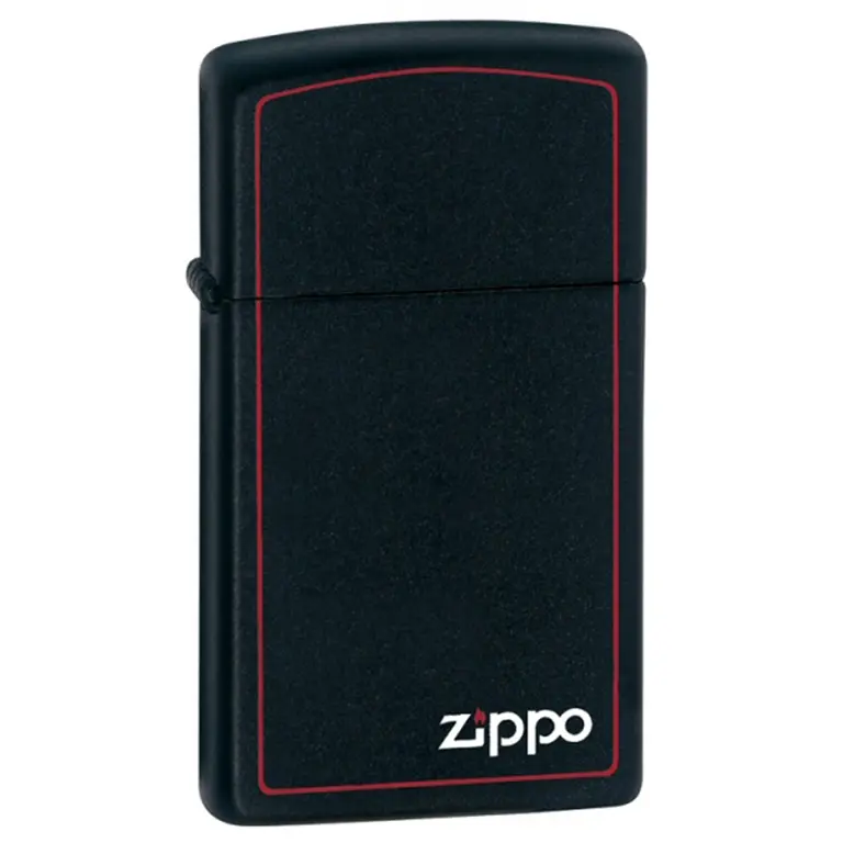 Zippo ZIPPO UPALJAČ - SLIM BLACK ZIPPO BORDER (1618ZB)