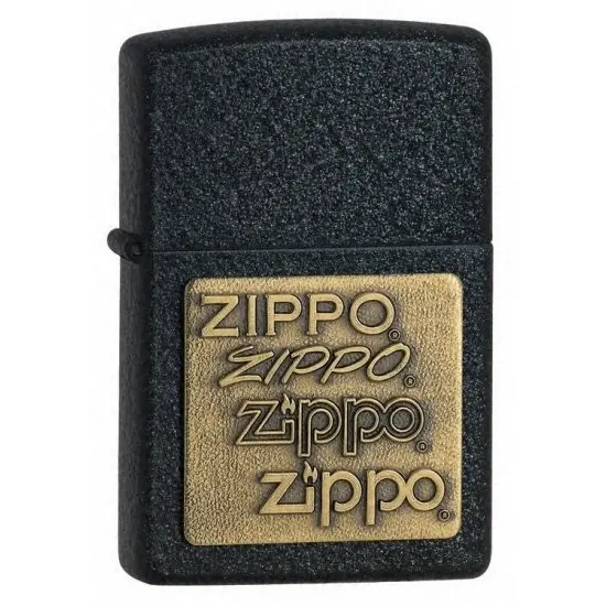 Zippo ZIPPO UPALJAČ - ZIPPO BLACK CRACKLE W ZIPPO AMBLEM (362)