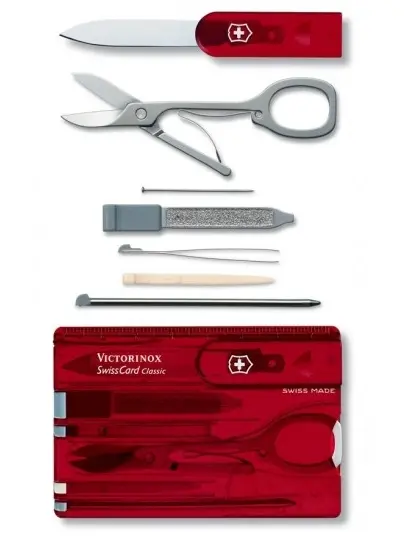 Victorinox VICTORINOX SWISSCARD TRANSLUCENT RED (07100.T)