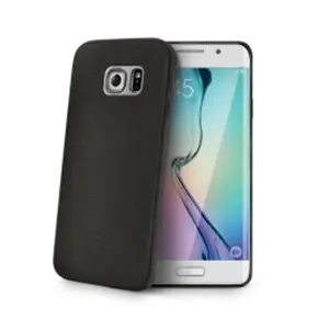 Celly Celly Futrola Leggera od eko kože za GALAXY S6 EDGE crna (COVERS6EBK)