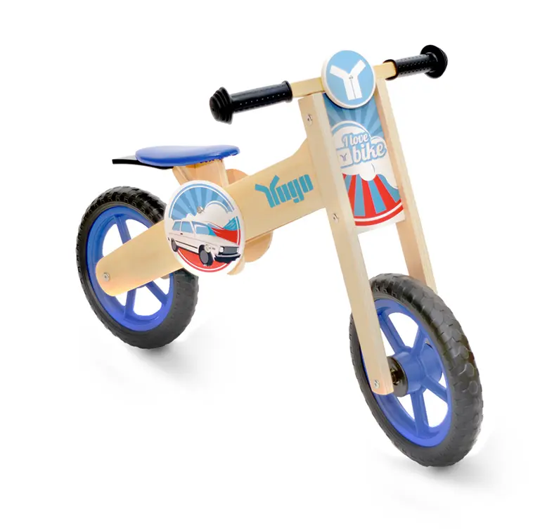 Yugo drveni balans bicikl - plavi (035408)