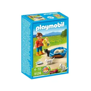 PlayMobil PM-FARMA-5126 DEVOJČICA SA MACAMA (10158)