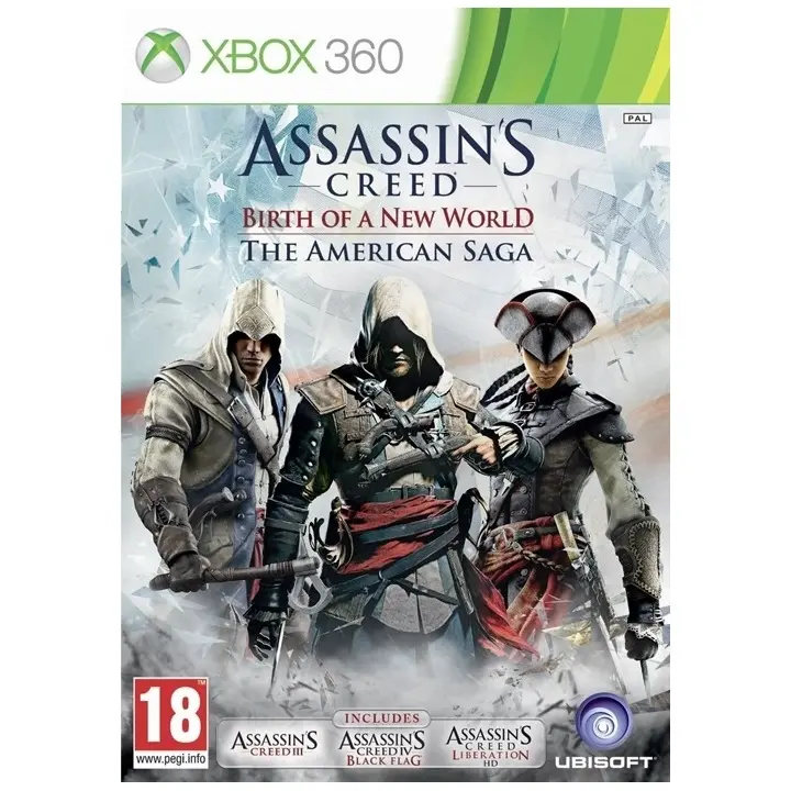 XBOX360 Assassins Creed American Saga (AC3 + AC3 Liberation + AC4 Black Flag)
